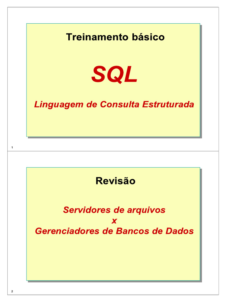 SQL - Parte - 1 | PDF