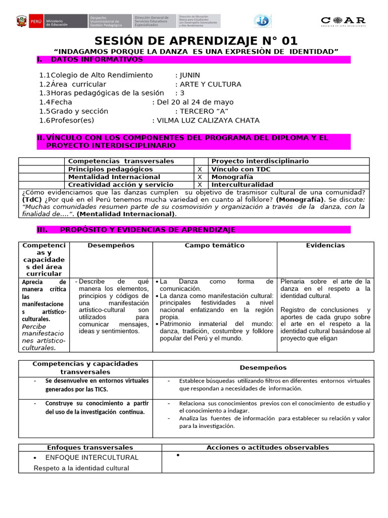 Sesion N°1 - 3 B | PDF