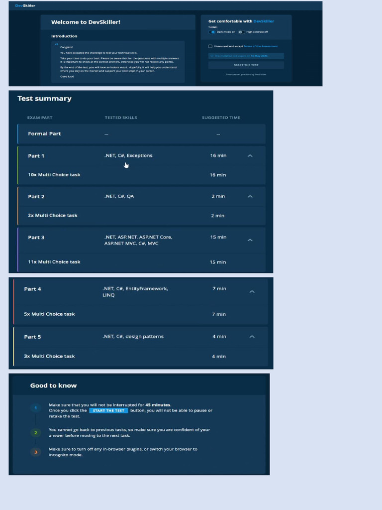 Test .Net Devskiller Levi9 Mid | PDF