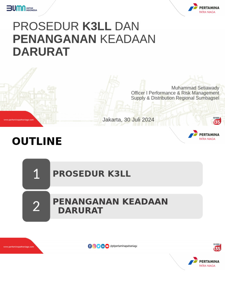 Prosedur K3LL Dan Penanganan Keadaan Darurat - Rev1 | PDF