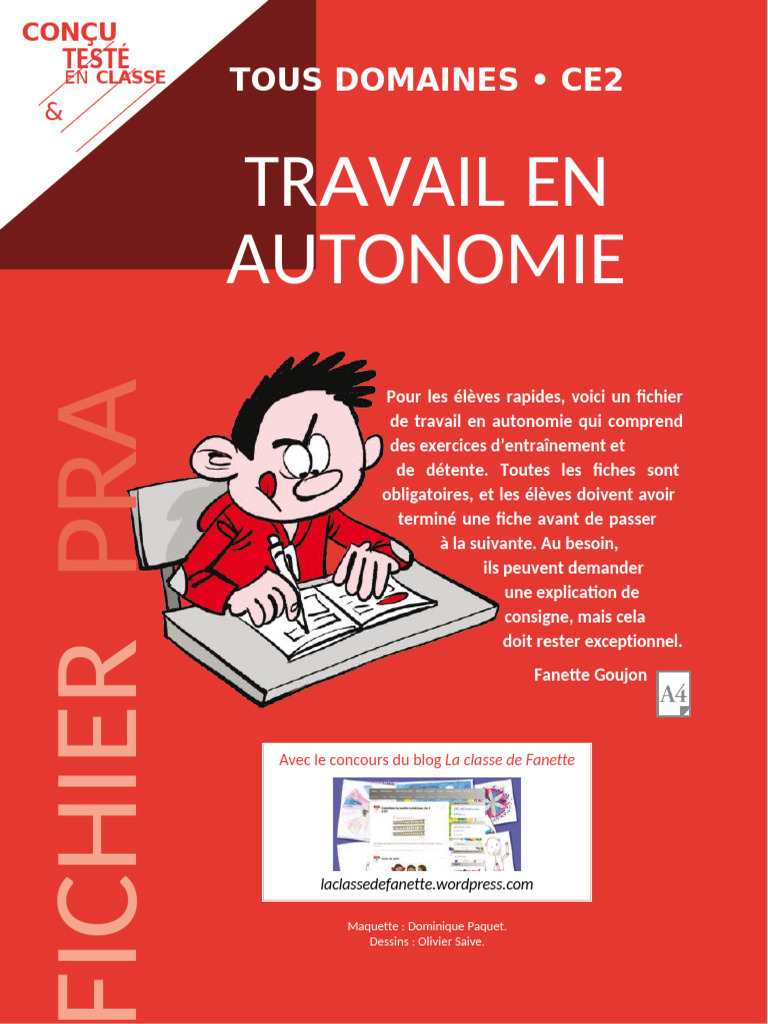 CE2-Fiches pédagogiques-CE2-Travail en Autonomie CE2 | PDF