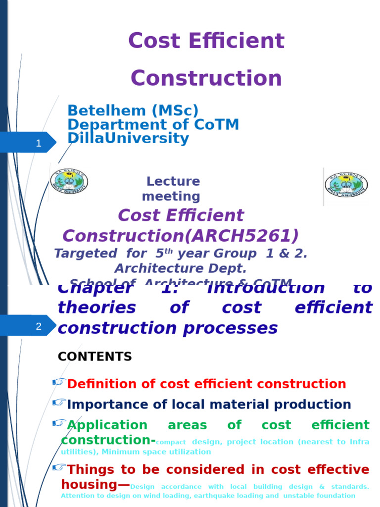 Cost Efficiency Construction Chapter 1 | PDF | Recycling | Building ...