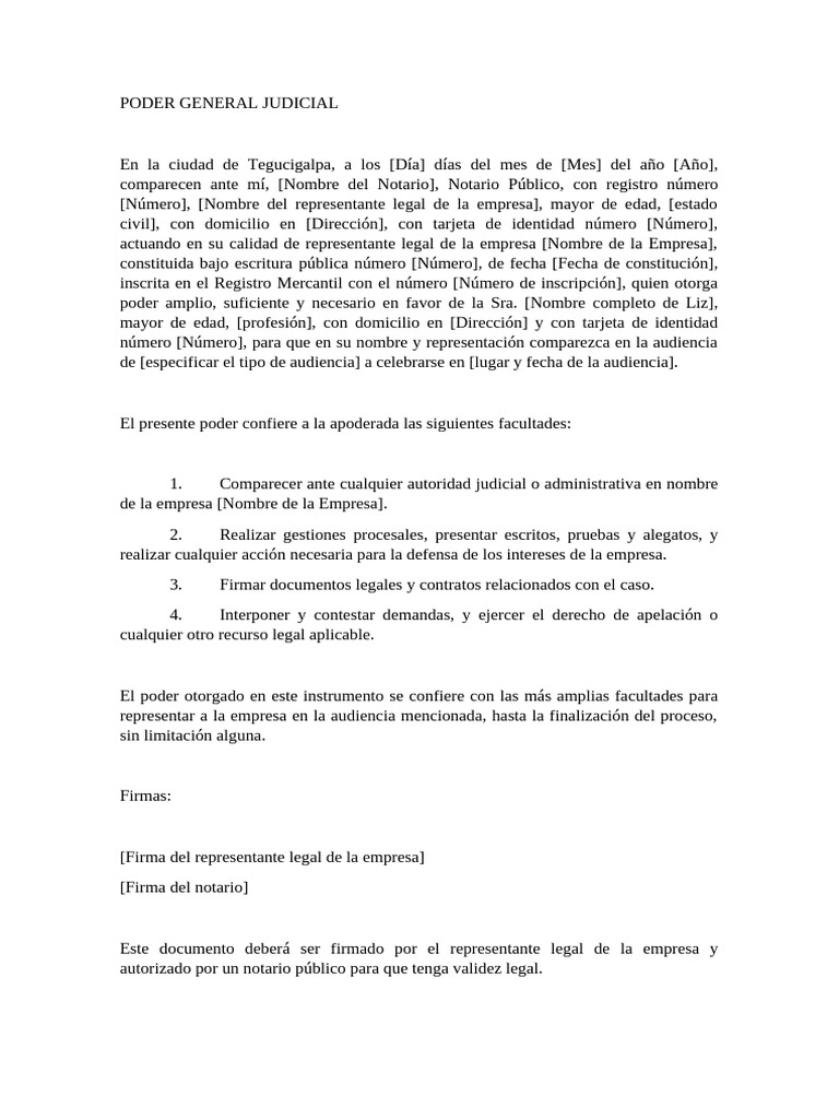 PODER GENERAL JUDICIAL | PDF