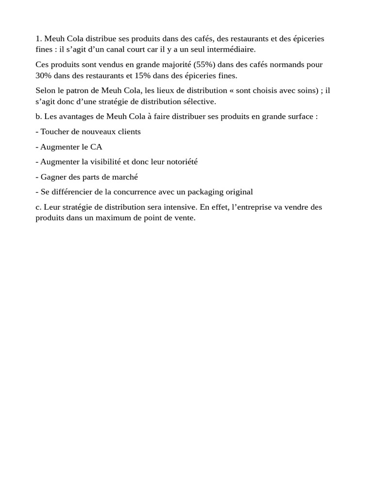 Meuh Cola Reponse | PDF