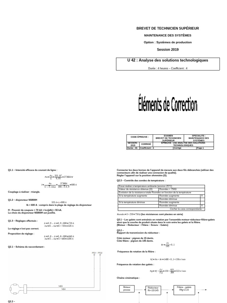 U42sp Metropole Corrige 2019 Copie | PDF