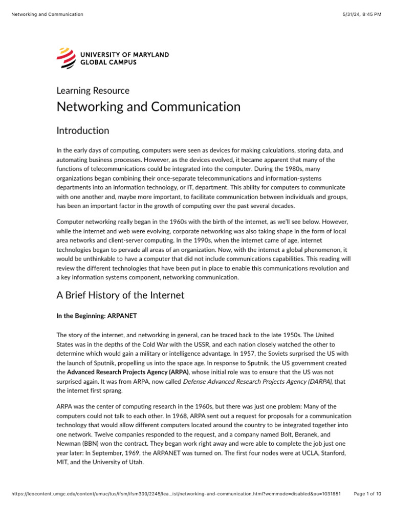 Networking and Communication | PDF
