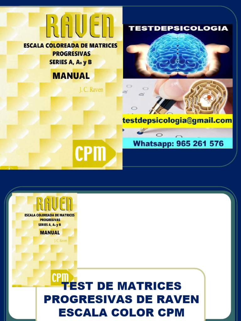 Test Raven Especial Coloreada 2024 | PDF