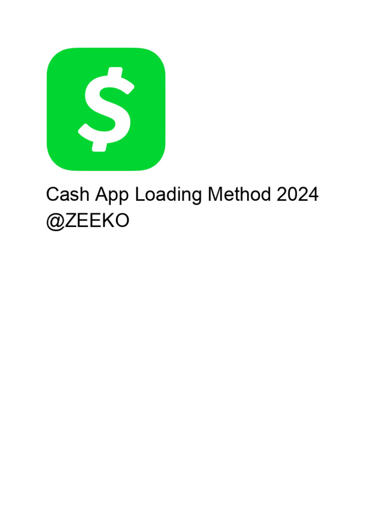 CashApp Load Sauce 2024 @ZEEKO | PDF