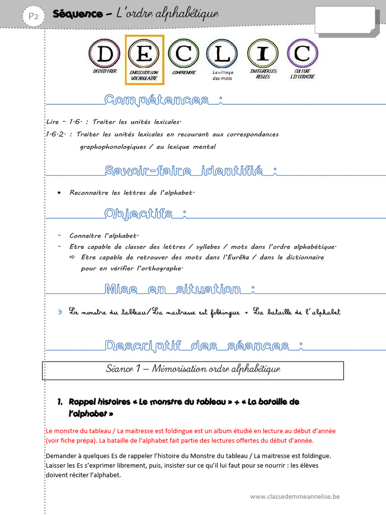 Fiche-prépa-Lordre-alphabétique | PDF