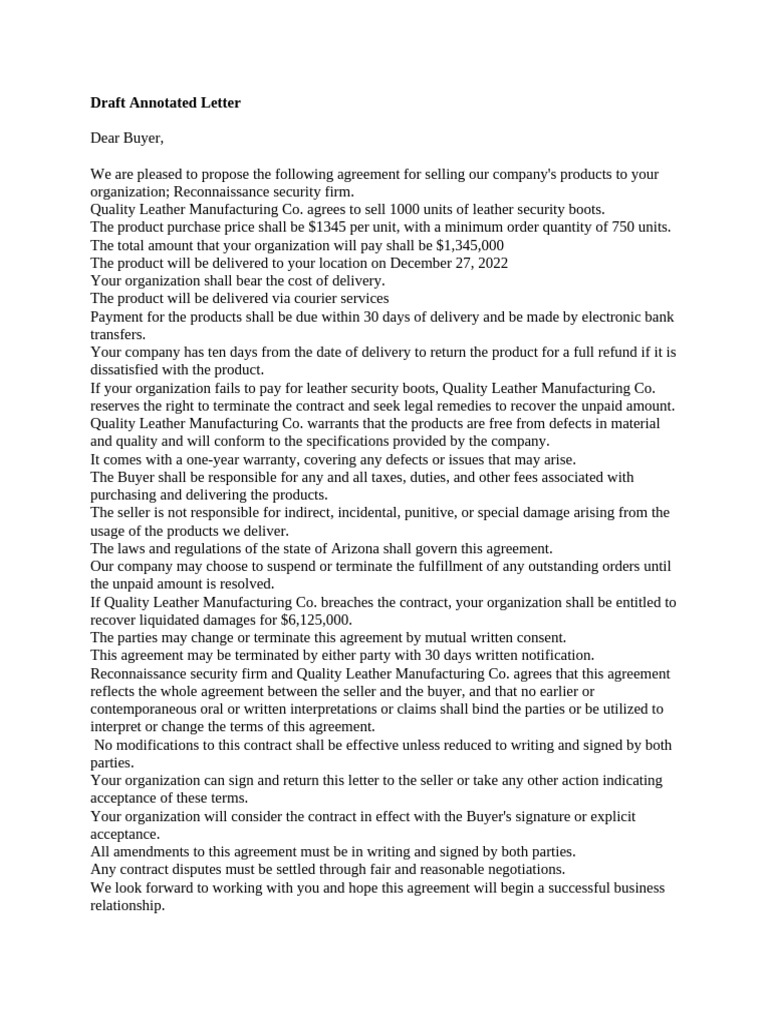 Annotated Letter | PDF