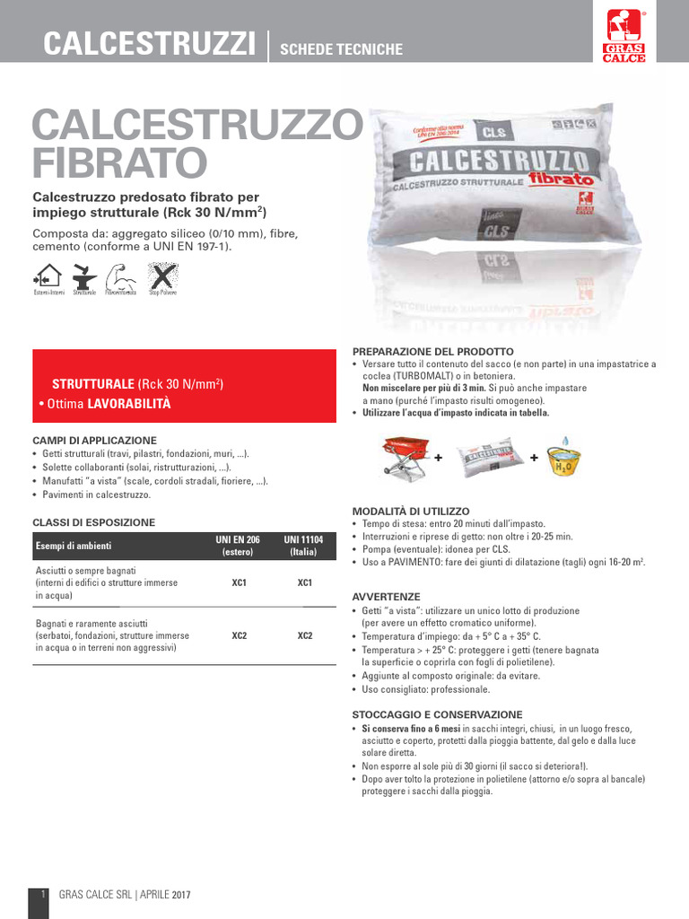 Calcestruzzo Scheda | PDF