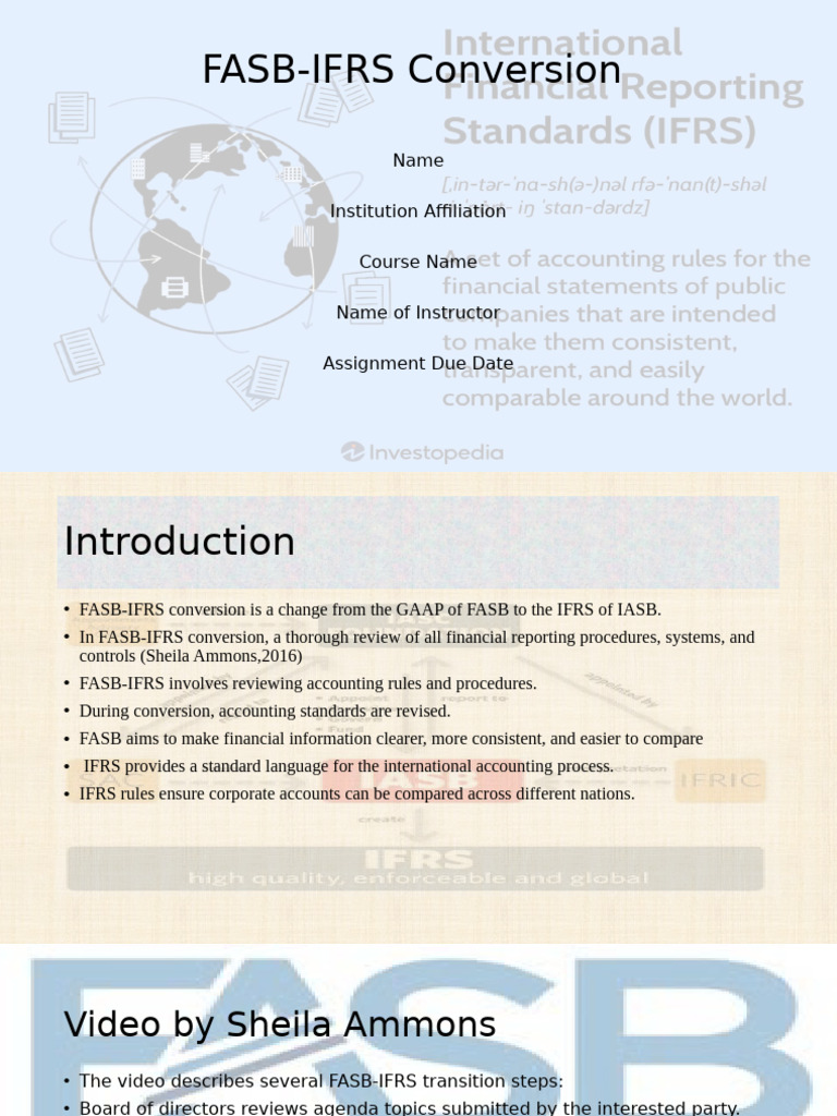 FASB-IfRS Conversion | PDF