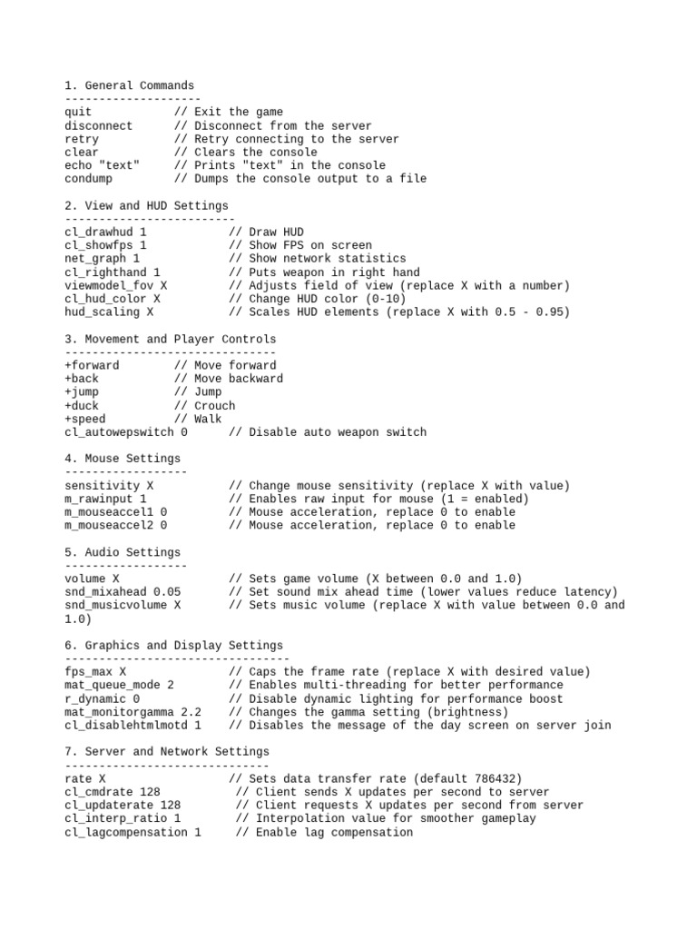 CS2 All Commands | PDF