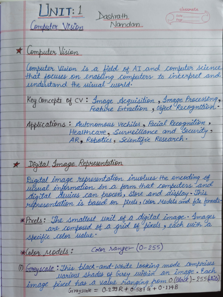 Dashrath Nandan CV (Unit-1) Notes | PDF