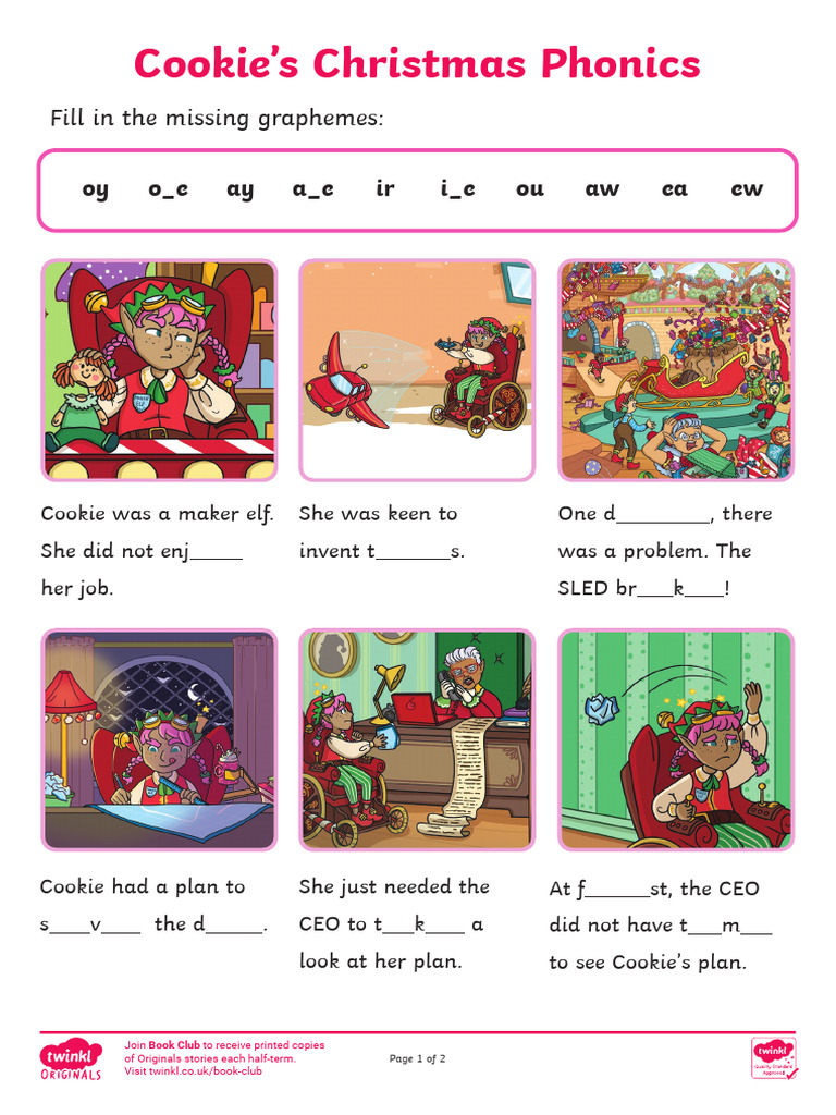 T e 1636544748 Cookies Christmas Phonics Worksheet - Ver - 1 | PDF