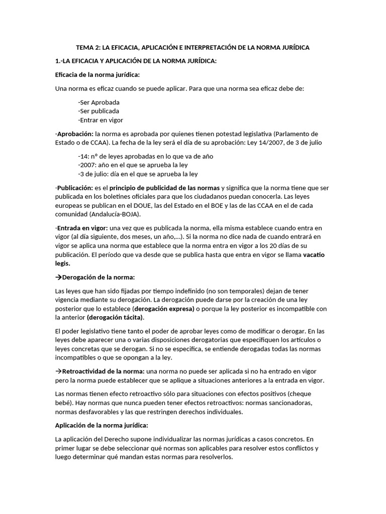 TEMA 2 Derecho | PDF