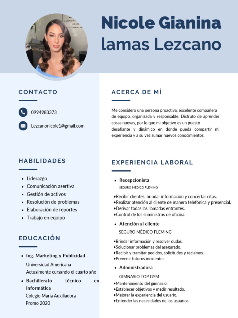 CV Nicole Lamas | PDF