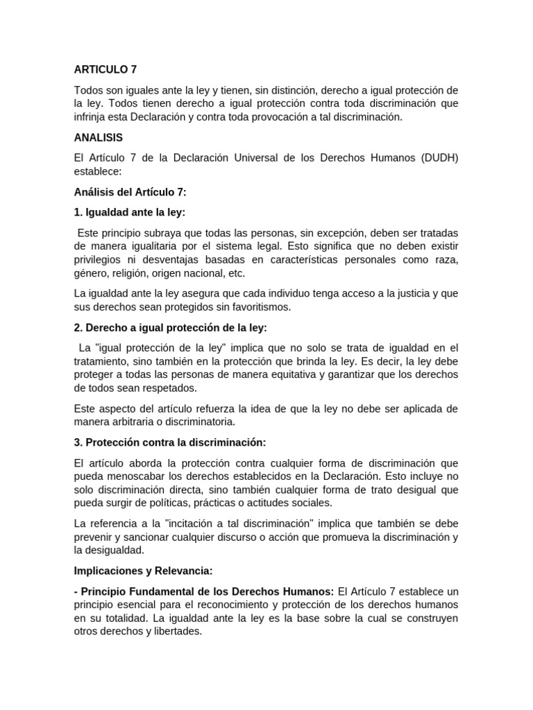 Articulo 7 y 18 | PDF