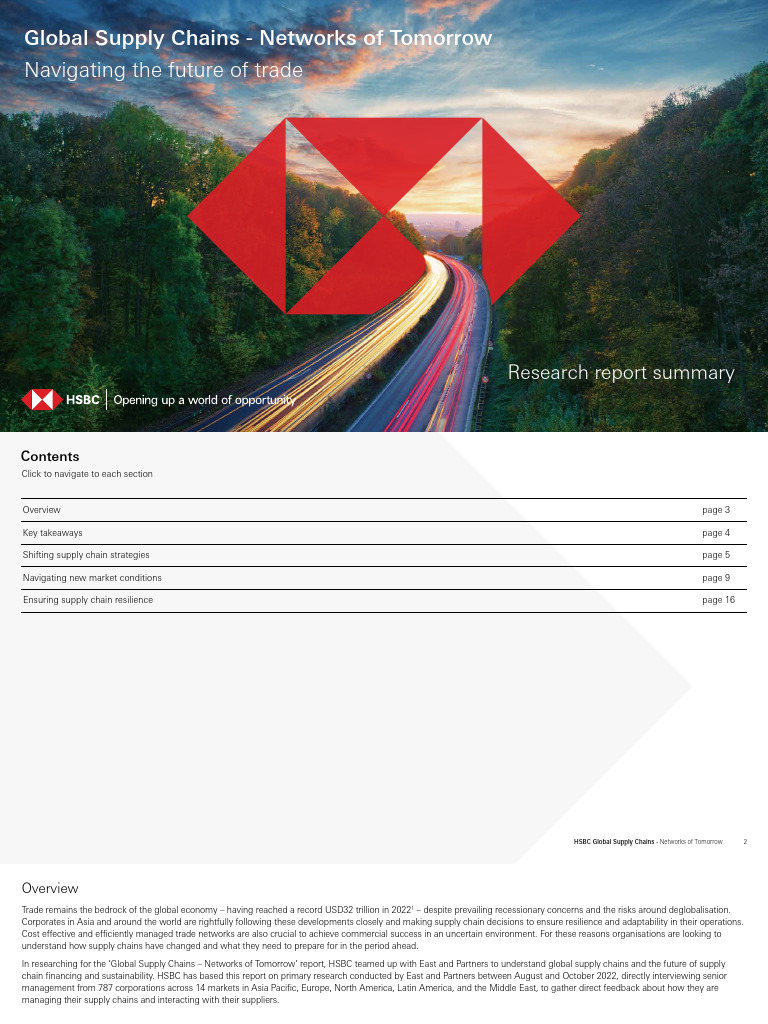 Global Supply Chains - Networks of Tomorrow | PDF