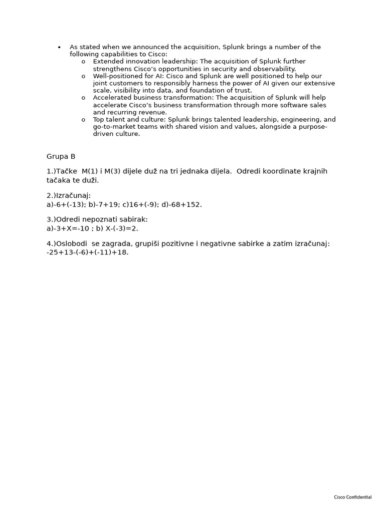 Grupa B Prvi Kontrolni 7 Razred | PDF