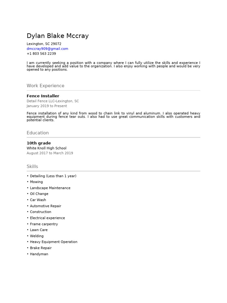 Dylan Blake Mccray | PDF