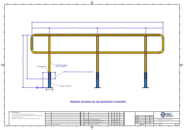 PLANO DE BARANDA CASO 001 | PDF
