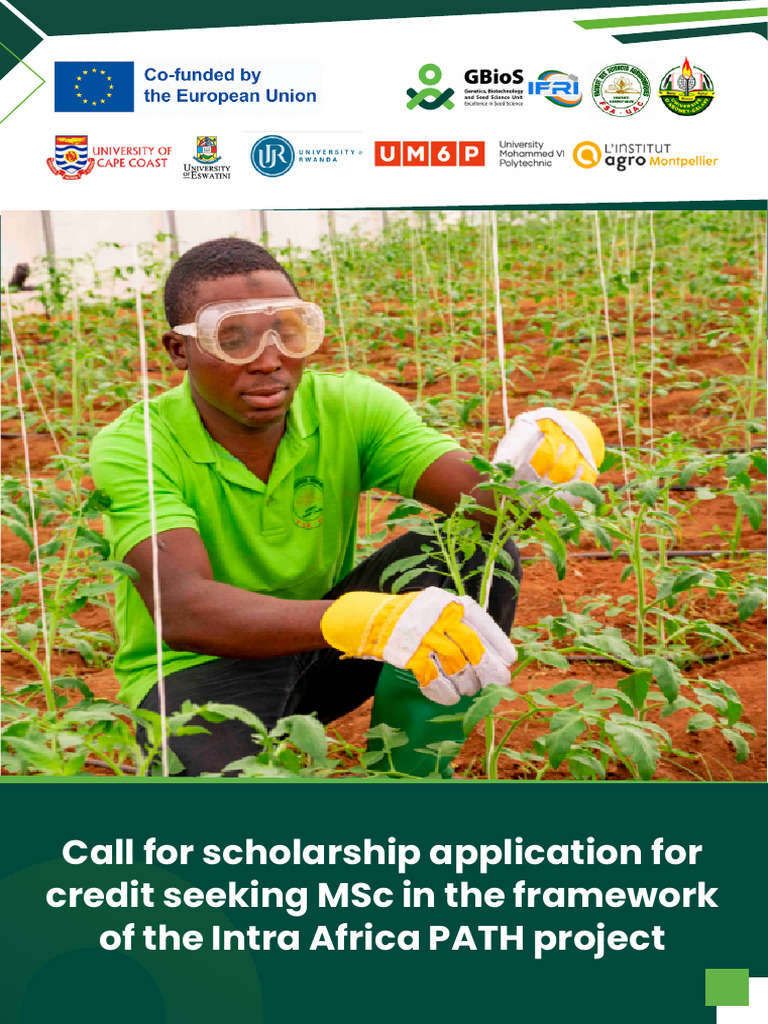 Call For Scholarship Application For Credit Seeking MSC in The ...