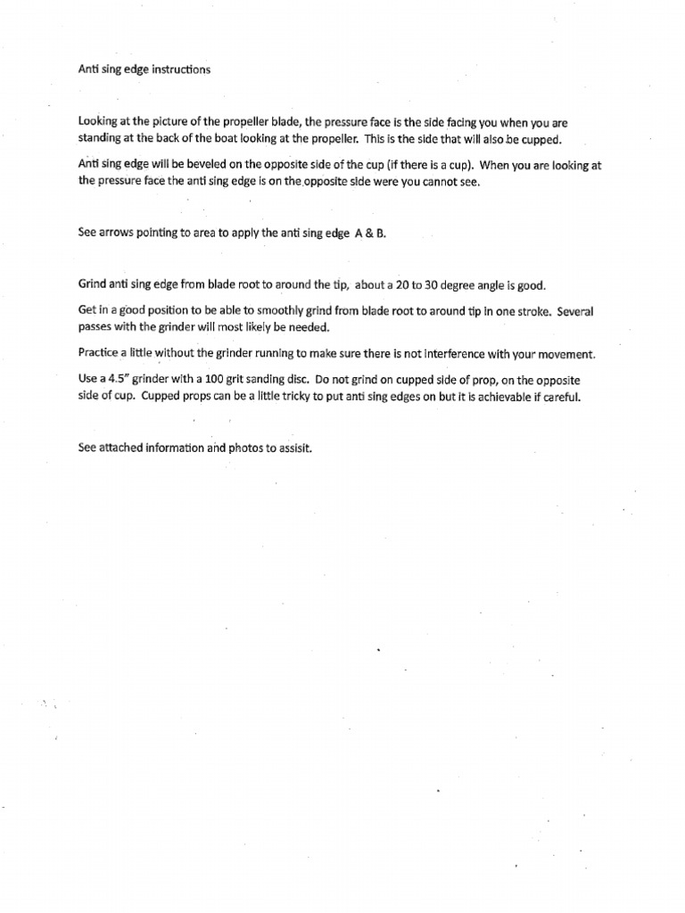 Anti Sing Edge Instructions | PDF