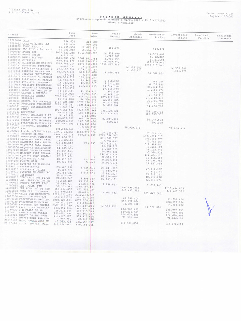 BALANCE GENERAL MARZO 2024 FIRMADO | PDF