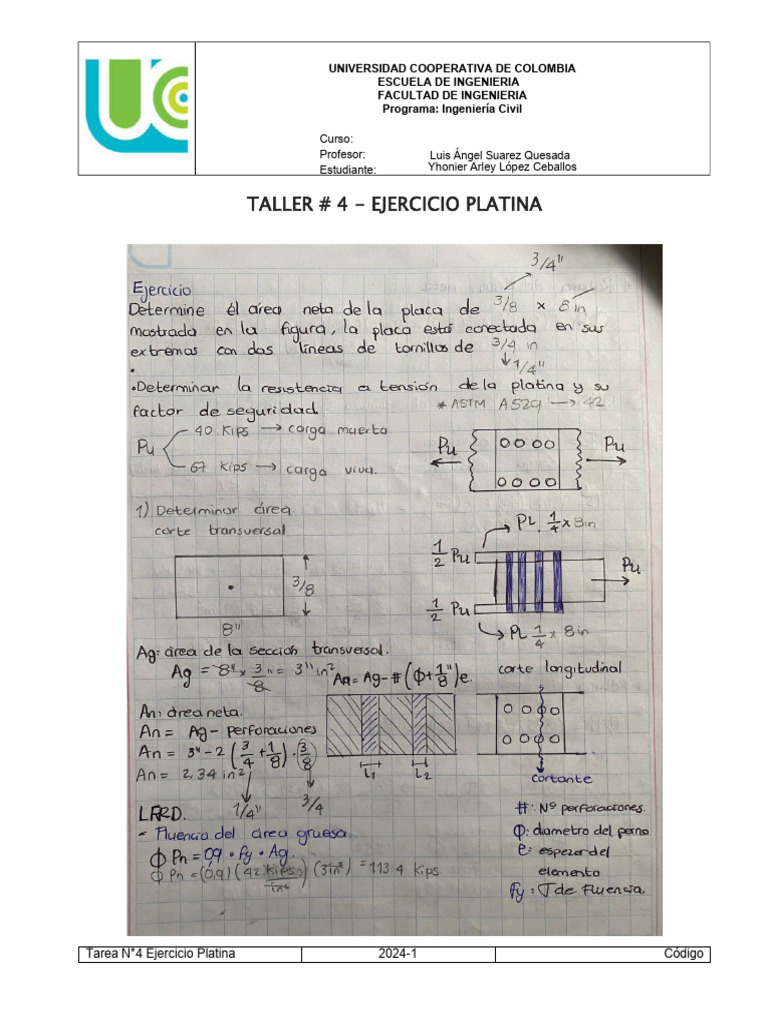 Taller # 4 - Ejercicio Platina | PDF