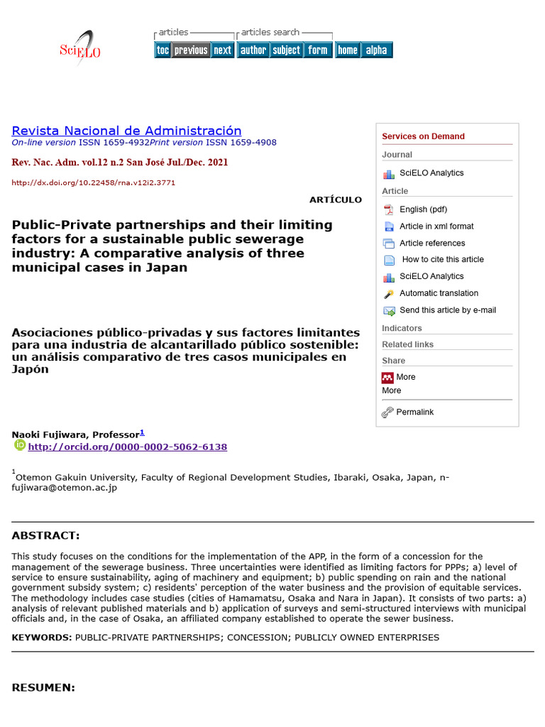 PPP Japan Sewerage Industry - A Comparative Analysis of Three Municipal ...