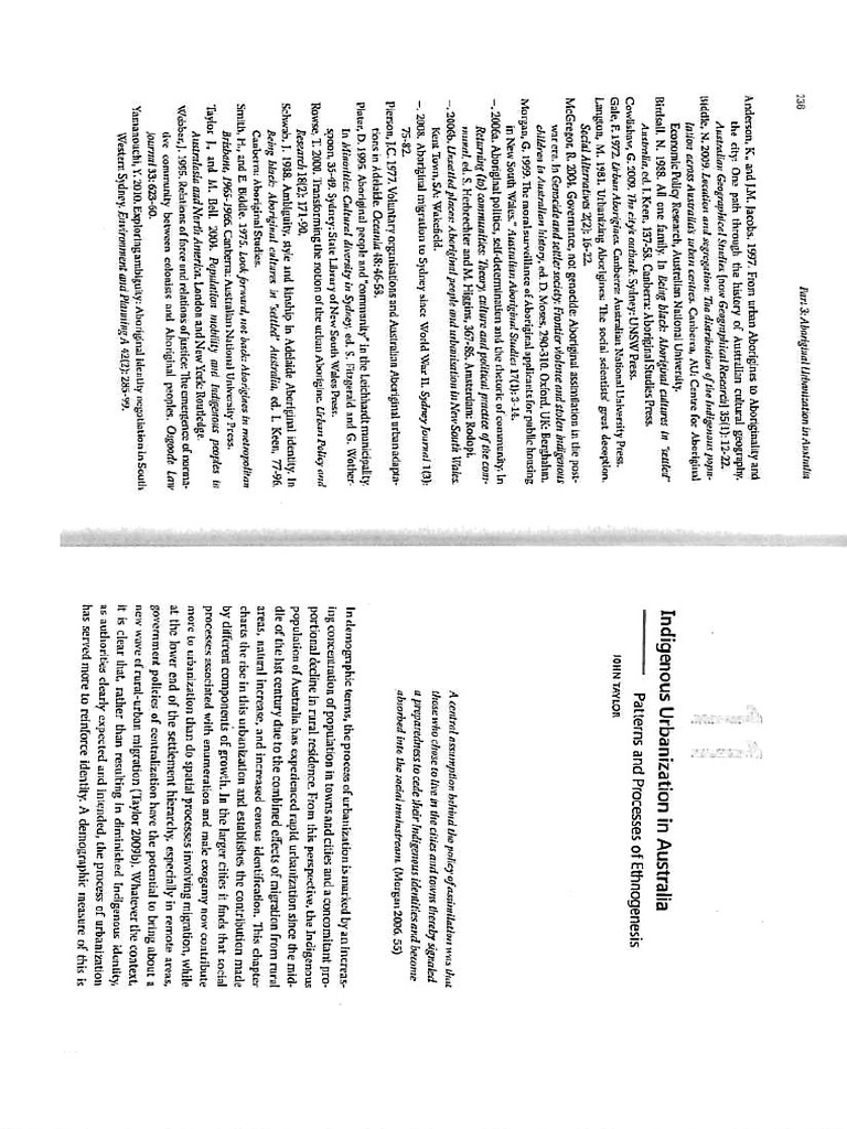 Taylor, J. Indigenous Urbanization in Australia | PDF