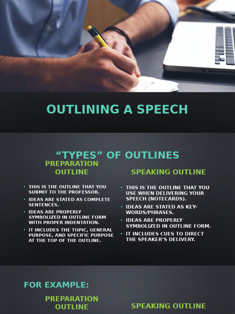 CST 1010 - Outlining A Speech (Edited) | PDF