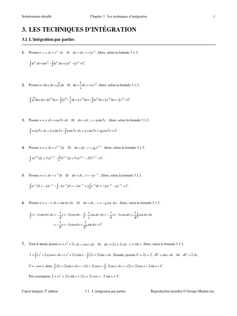 Solutionnaire Chapitre 3 | PDF
