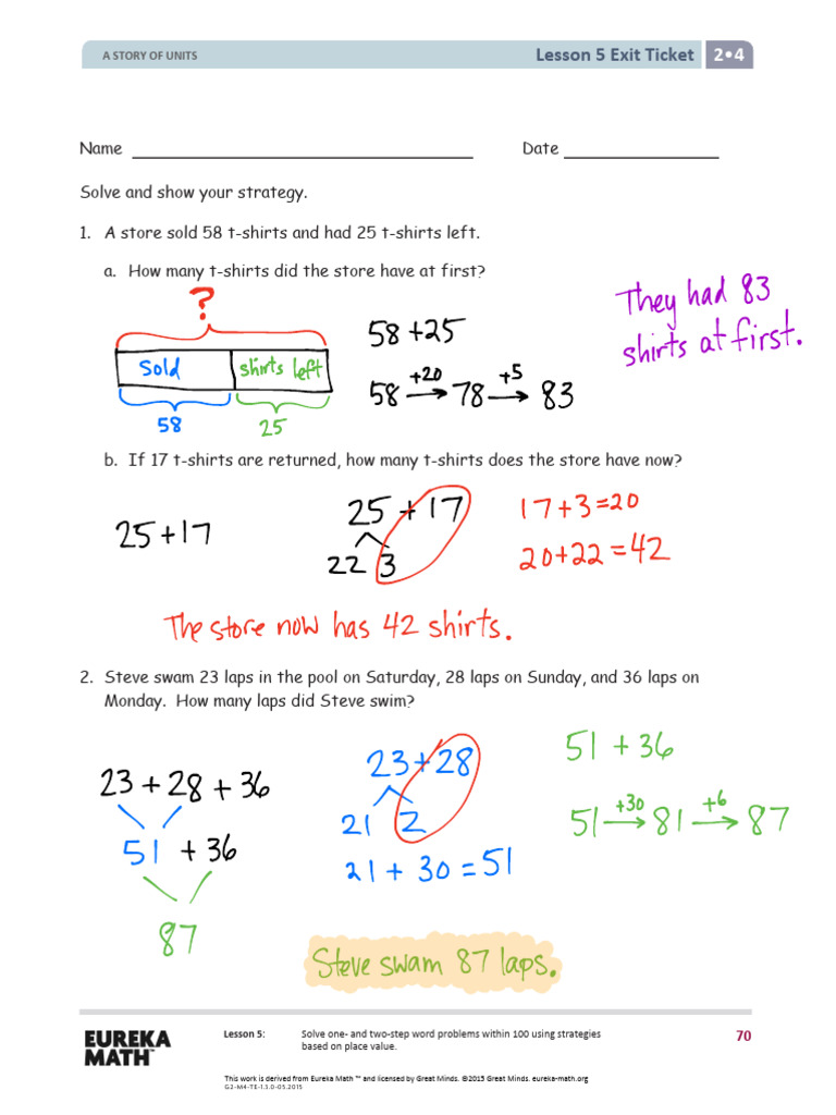 G2 M4 ExitTicket Lesson05 | PDF