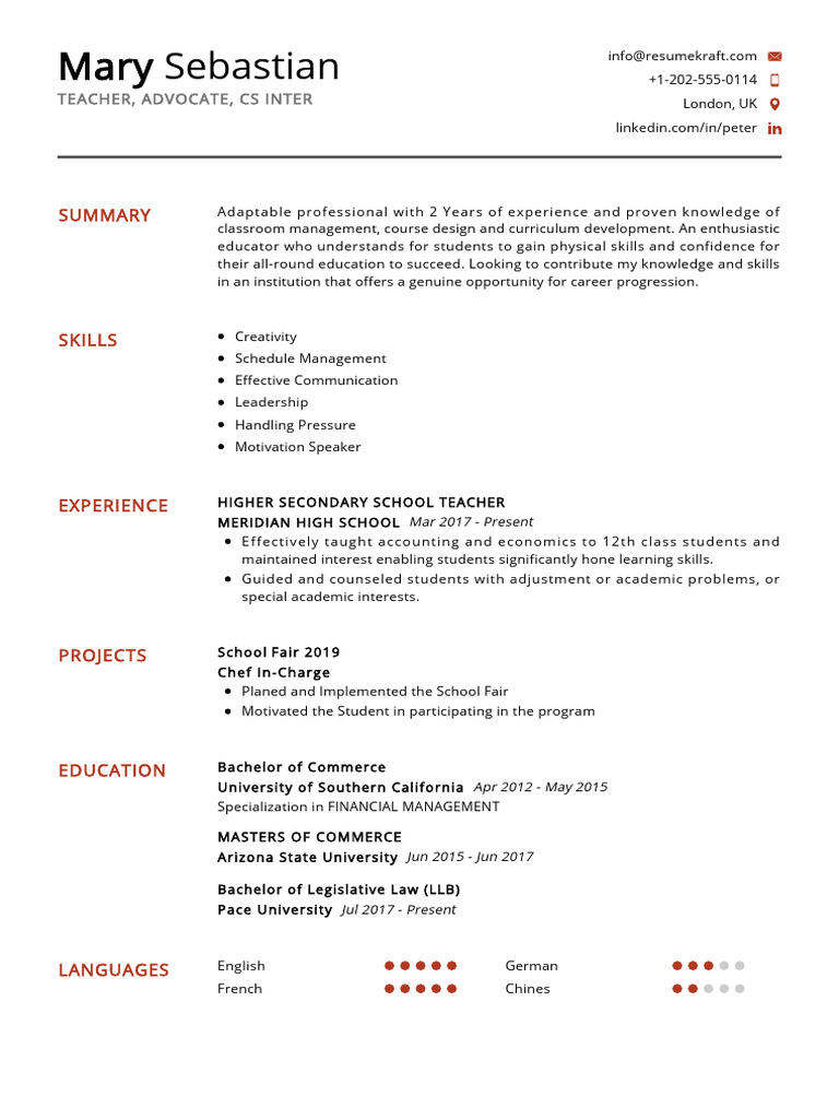 Sebastian: Teacher, Advocate, Cs Inter | PDF