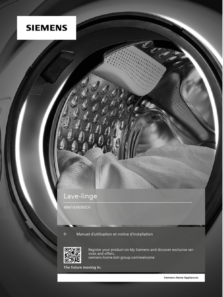 Lave Linge Siemens WM16XK90CH Notice | PDF | Technology & Engineering ...