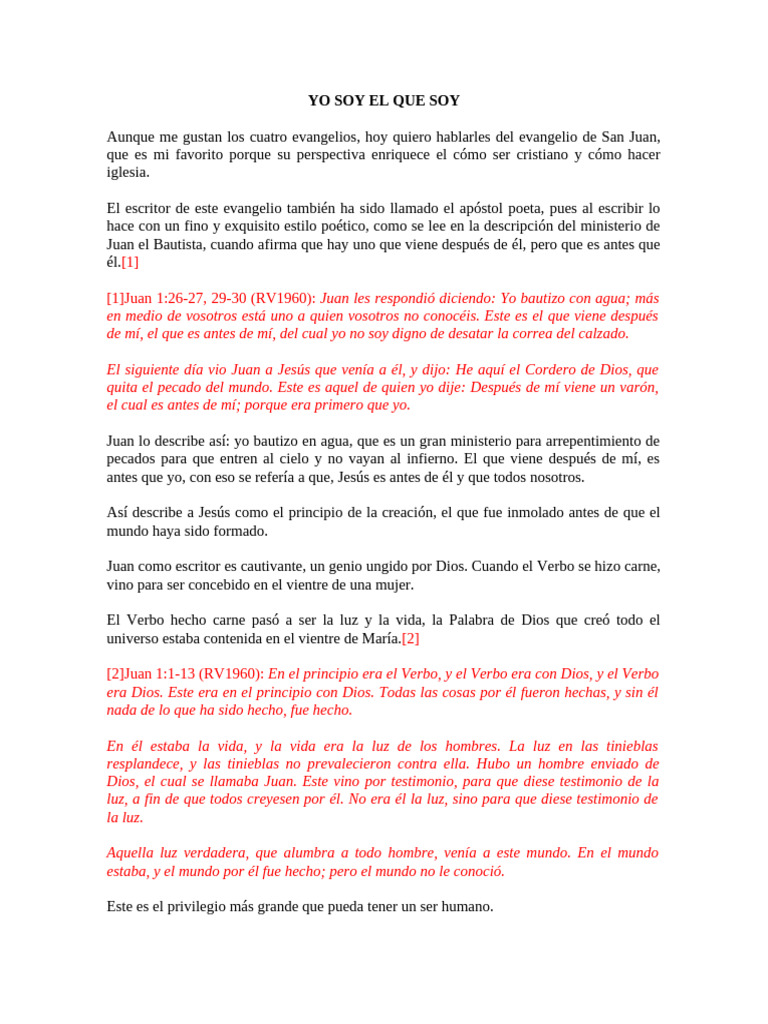 YO SOY EL QUE SOY | PDF