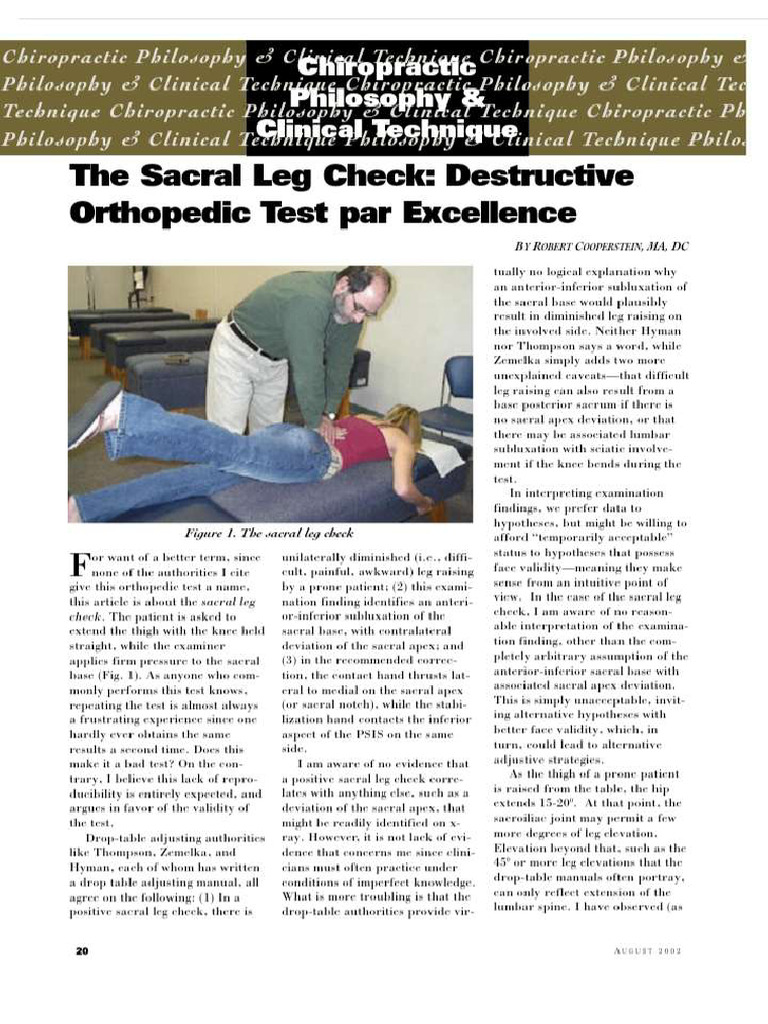 Sacral Leg Check | PDF
