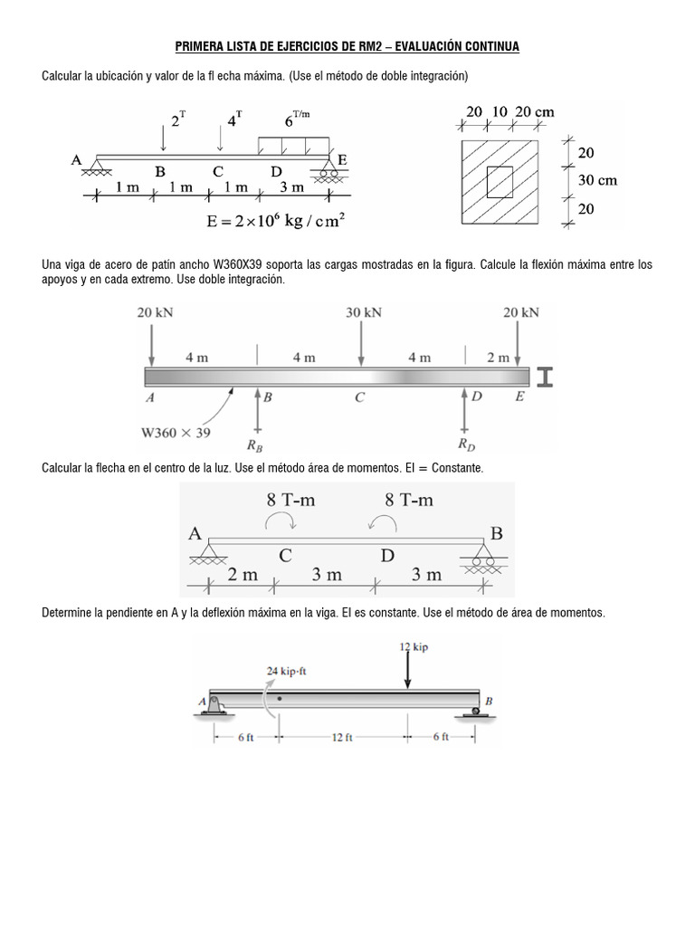Primera Lista de Ejercicios de RM2 - Unsa - 2024 - 02 | PDF