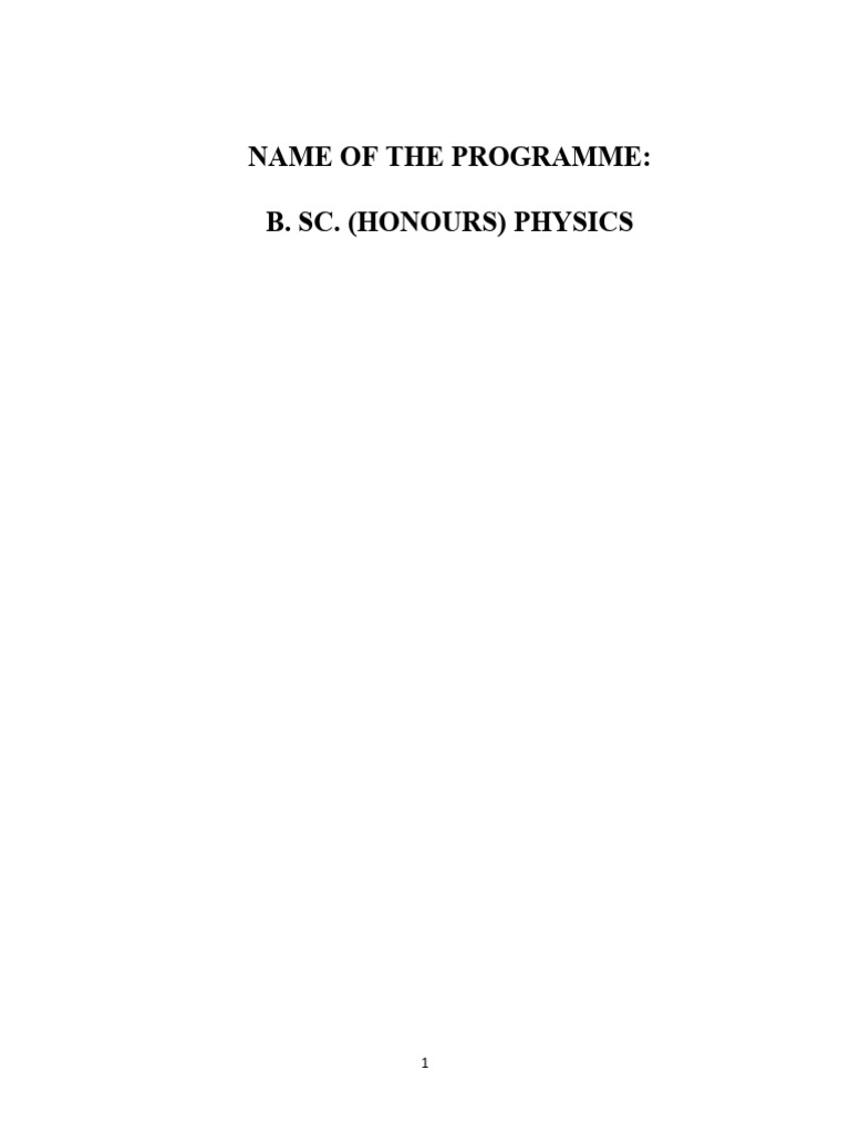 Syllabus Physics | PDF