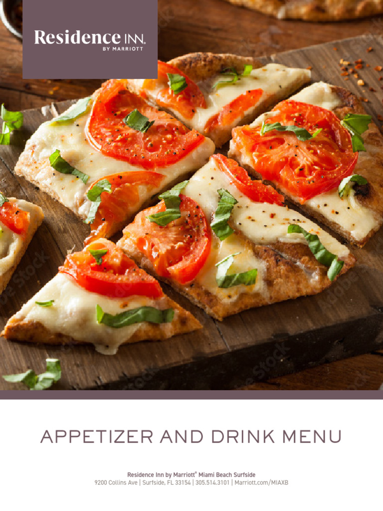 Residence Inn Miami Beach Surfside Menu-Fingerfood Letter Print | PDF