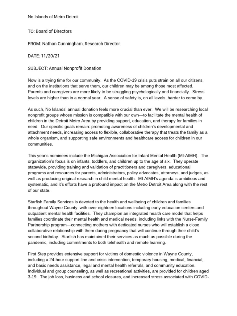 Challenge 3 Memo Example | PDF