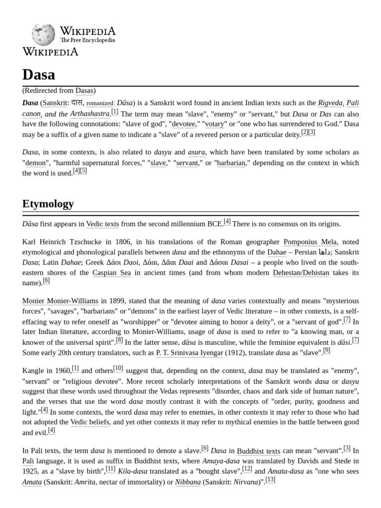 Dasa - Wikipedia | PDF