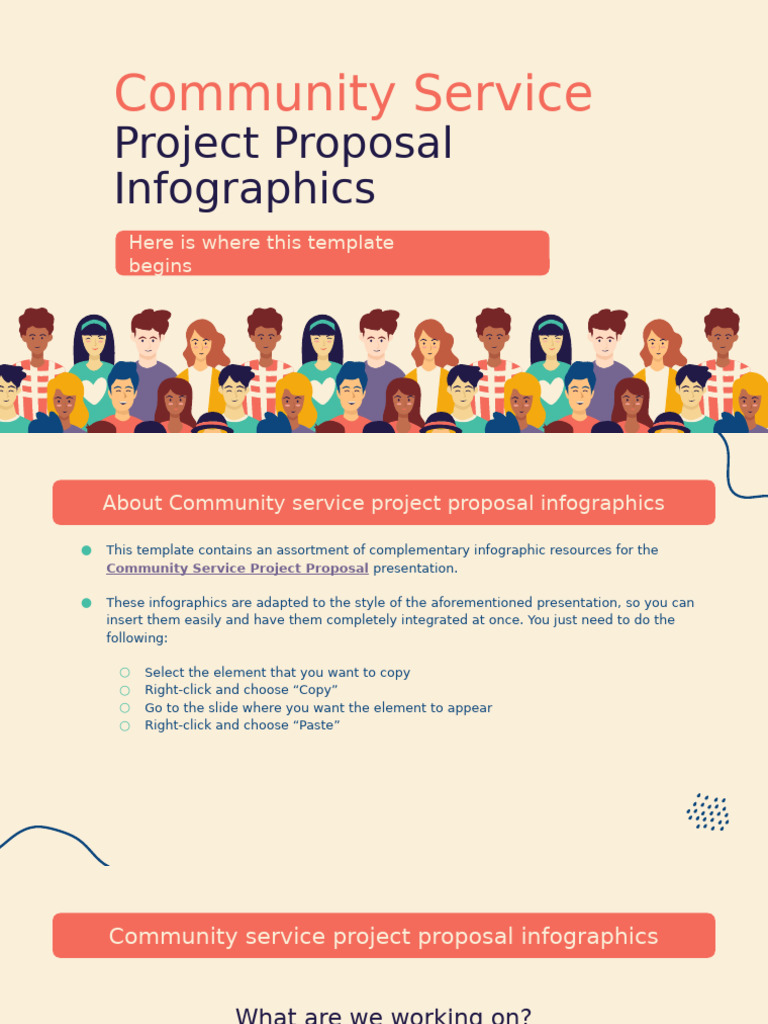 Community Service Project Proposal Infographics by Slidesgo | PDF
