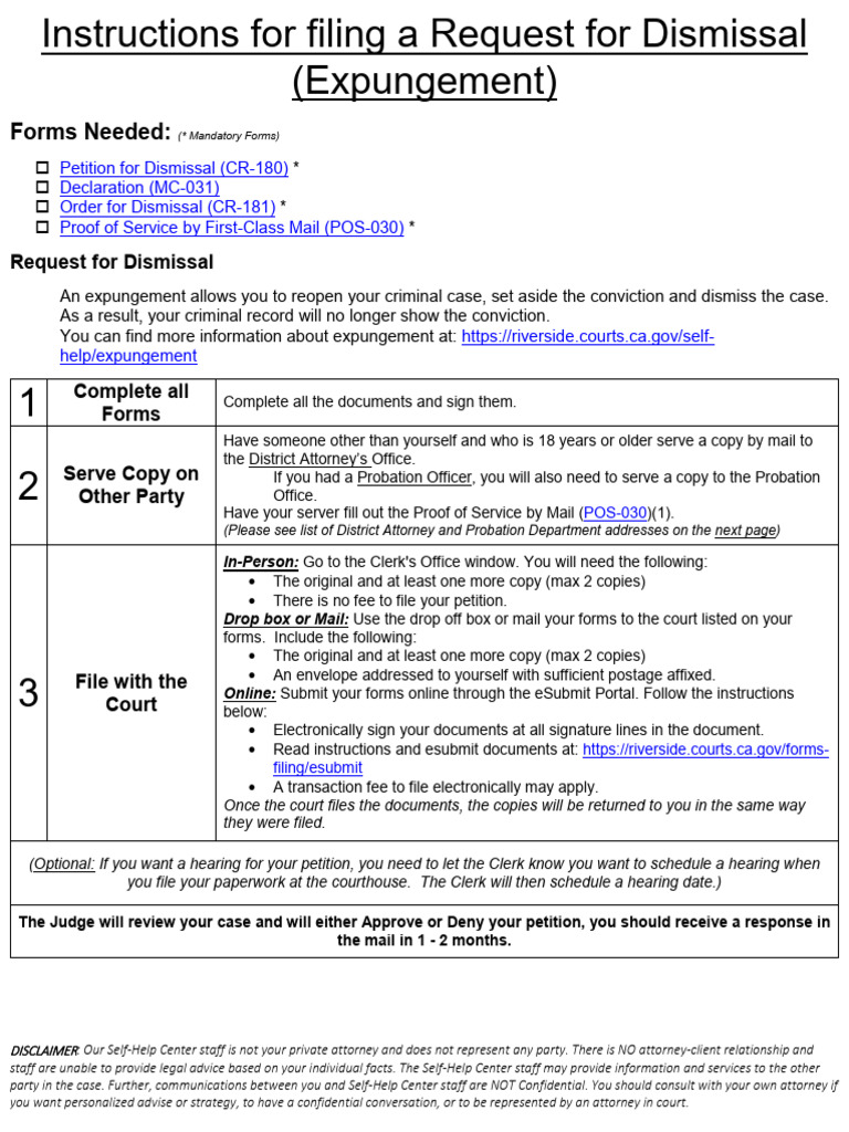 Expungment Packet 2 | PDF