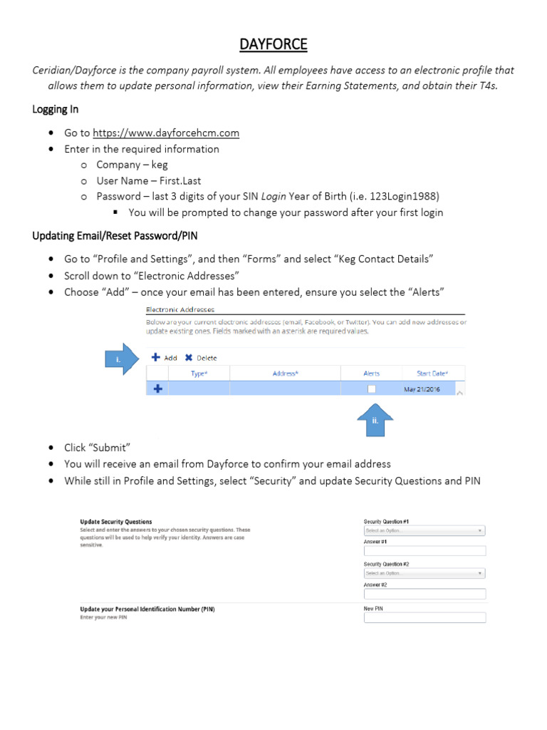 Dayforce Instructions New Employee | PDF