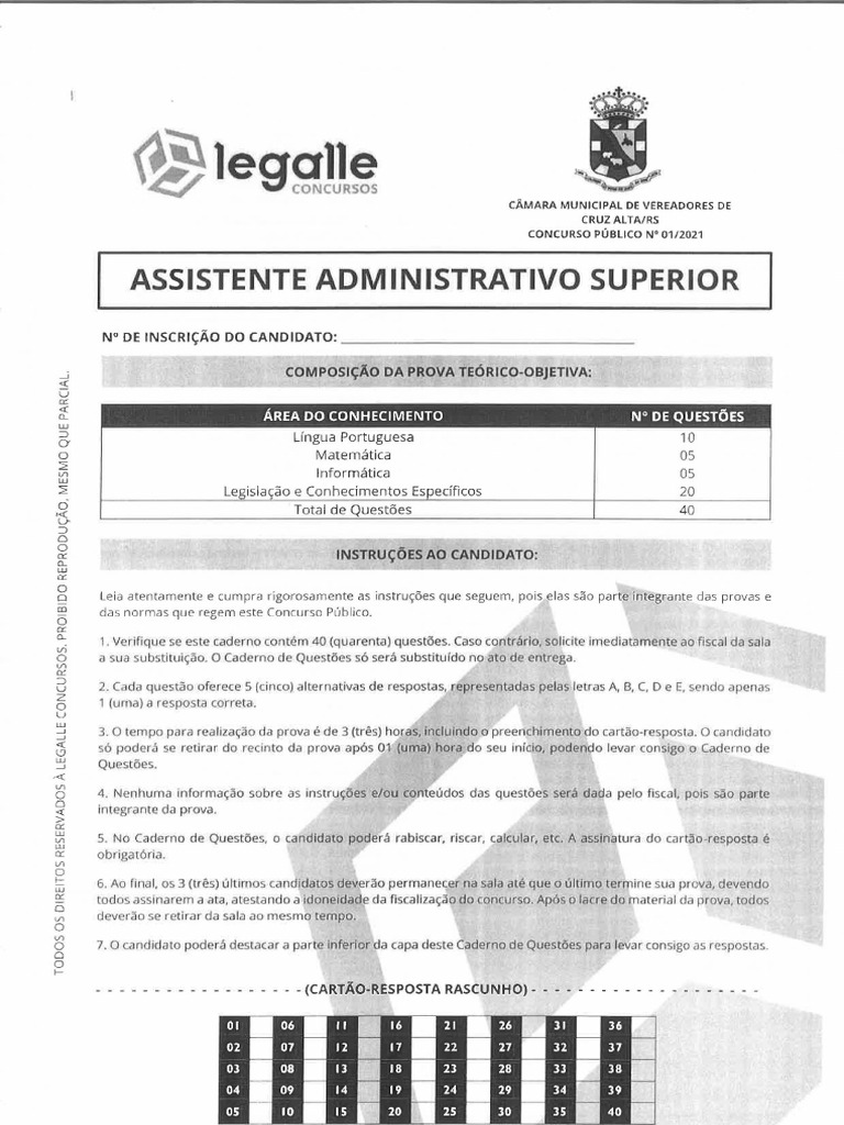 Prova Assistente Administrativo 2 | PDF