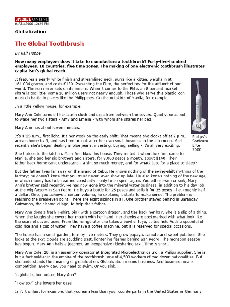 Global Toothbrush | PDF