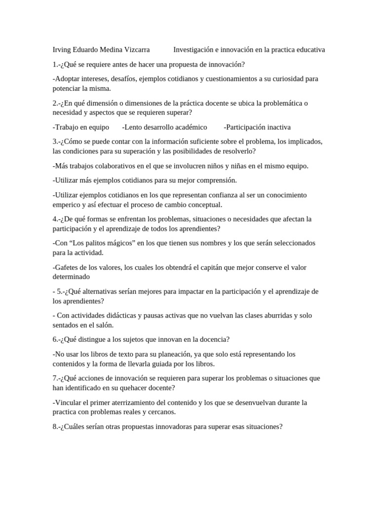 Preguntas de Reflexión | PDF